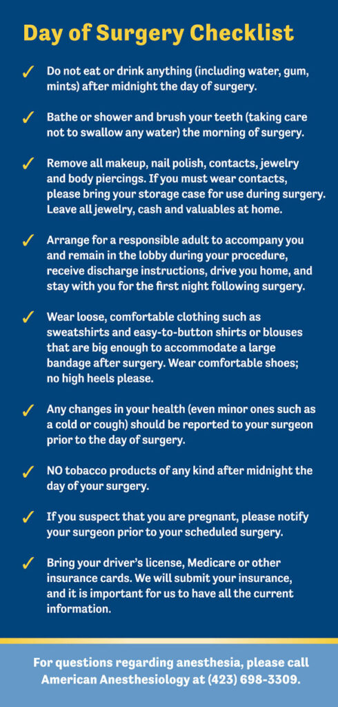 Preparing for Surgery